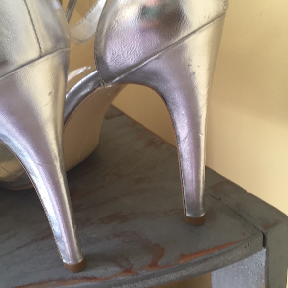 Shoes | Bg Cynthia Silvertransparent Metallic Heel 912 | Poshmark